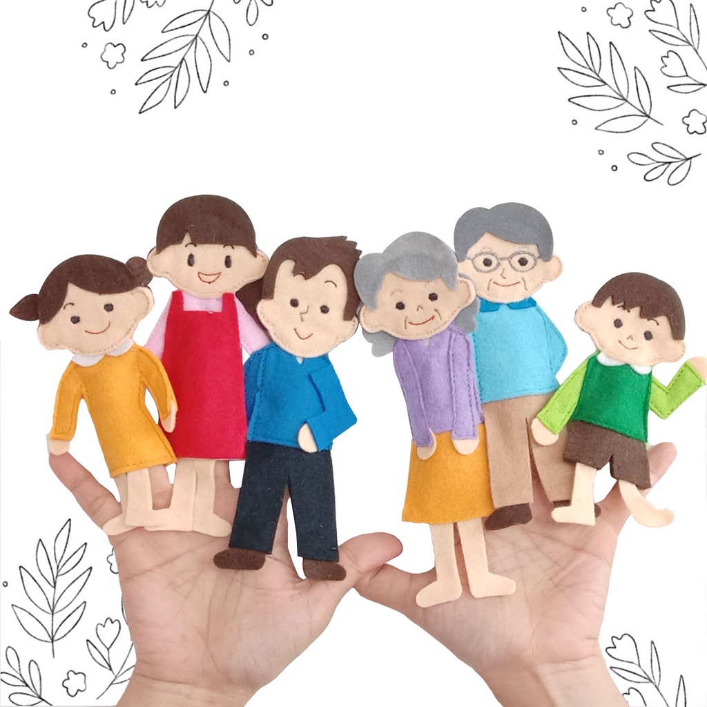 Jual Finger Puppet Family/Boneka Jari Keluarga/Alat Peraga Edukasi ...