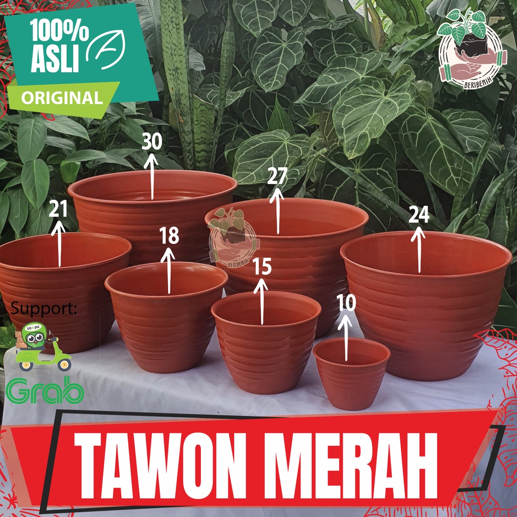 Jual Pot Tawon Merah Pot Bunga Tanaman Hias Merk Budi jaya Original All ...