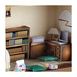 Jual DIY Miniatur Papercraft Rumah Boneka Kamar Belajar Jepang | Shopee ...