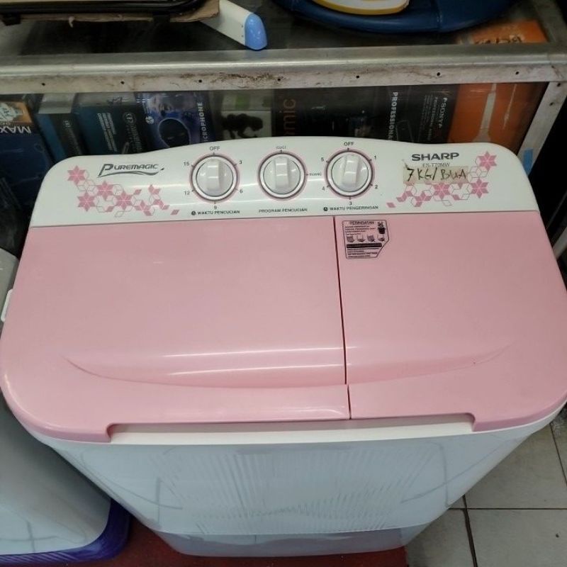 Jual MESIN CUCI 2 TABUNG SHARP 7KG 7 KG EST70MW EST 70 MW EST 70 MW LOW ...