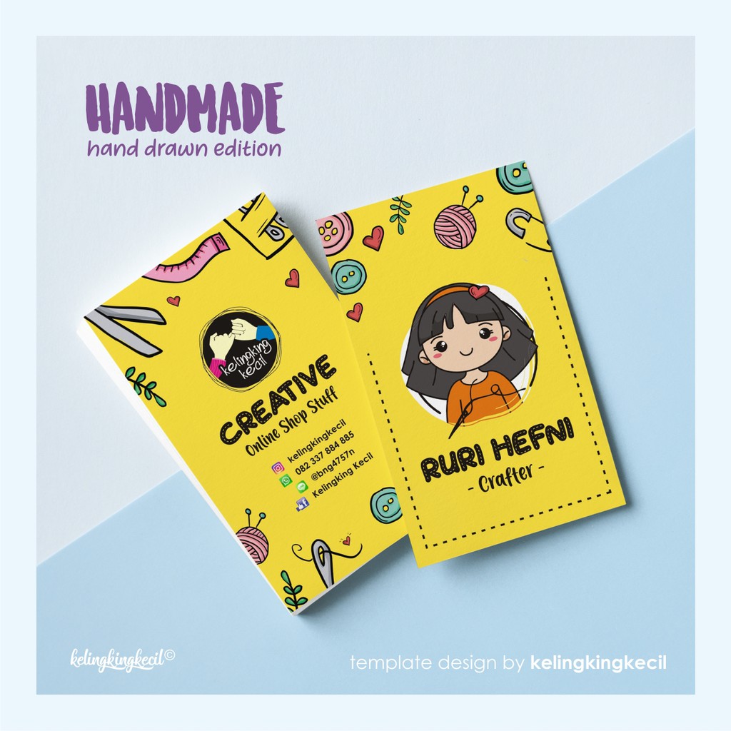 Jual Cetak Kartu Nama ~ HANDMADE ~ Desain unik Proses Cepat | Shopee ...
