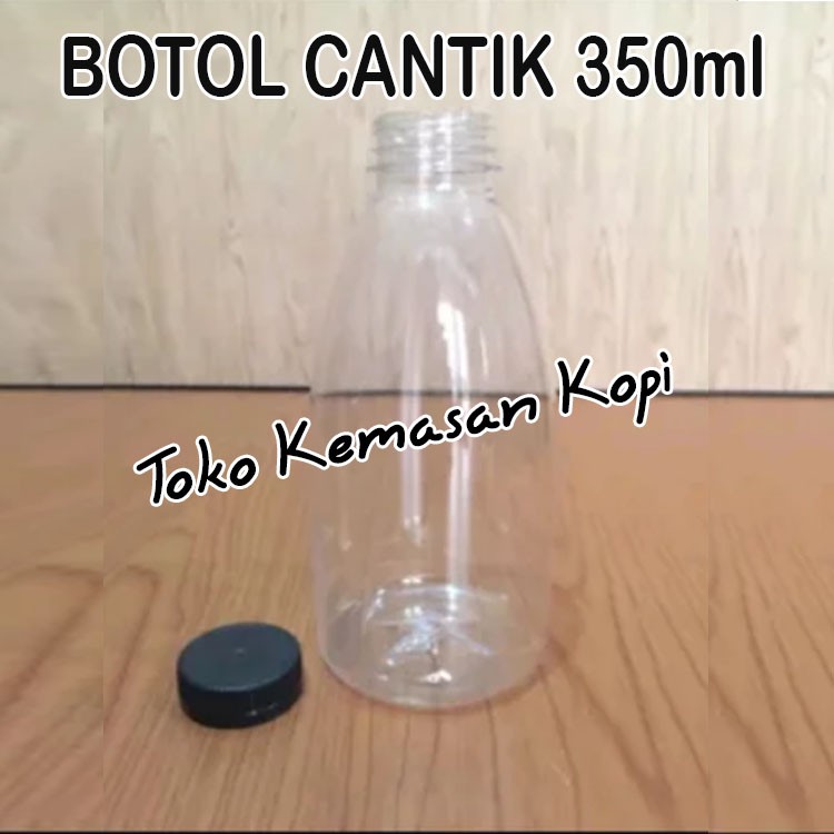 Jual Botol Cantik 350ML Tutup Hitam Kemasan untuk Jamu Jahe Madu ...
