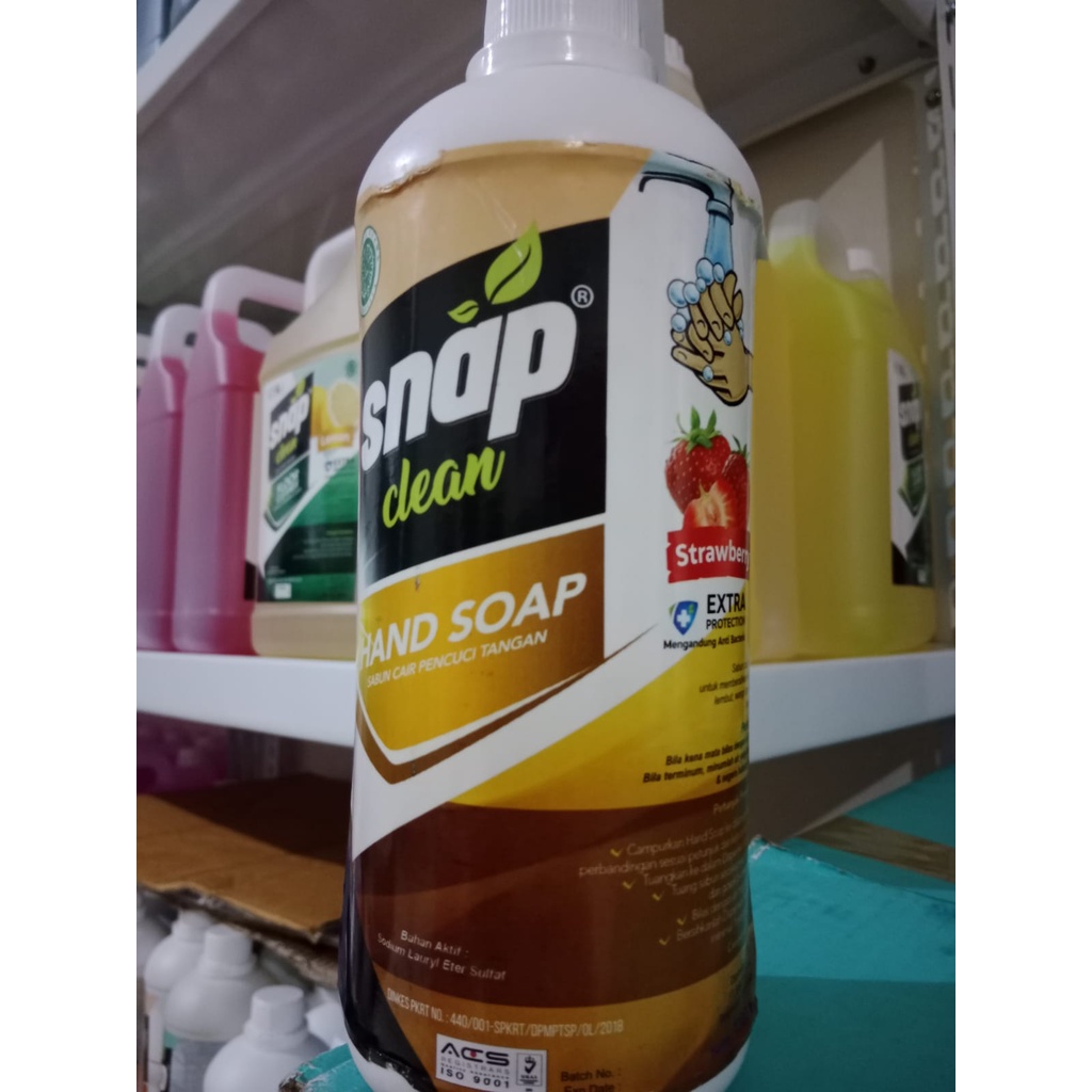 Jual HAND SOAP Sabun Cuci Tangan SNAP CLEAN 1 Liter | Shopee Indonesia