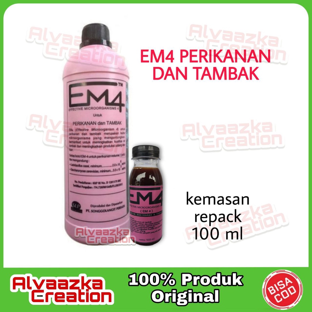 Jual EM4 Pink Effective Microorganism Probiotik Perikanan Tambak 100ml ...