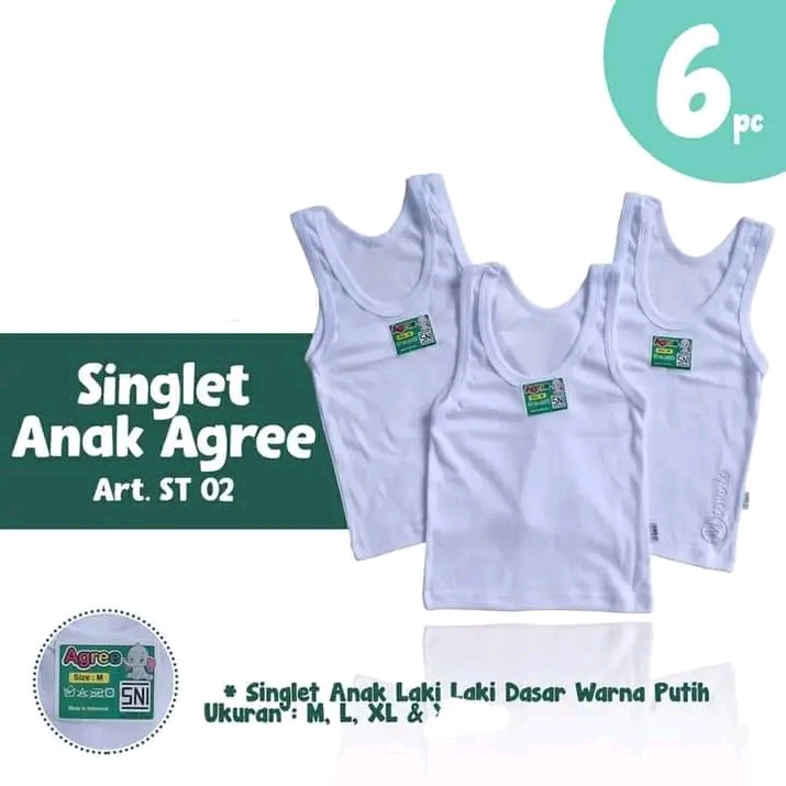 Jual Singlet Anak Merk Agree 3-12 pcs | Shopee Indonesia