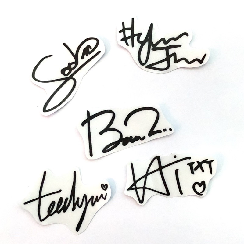Jual [kstuffind] TXT SIGNATURE STICKER TRANSPARENT TTD STIKER TANDA ...