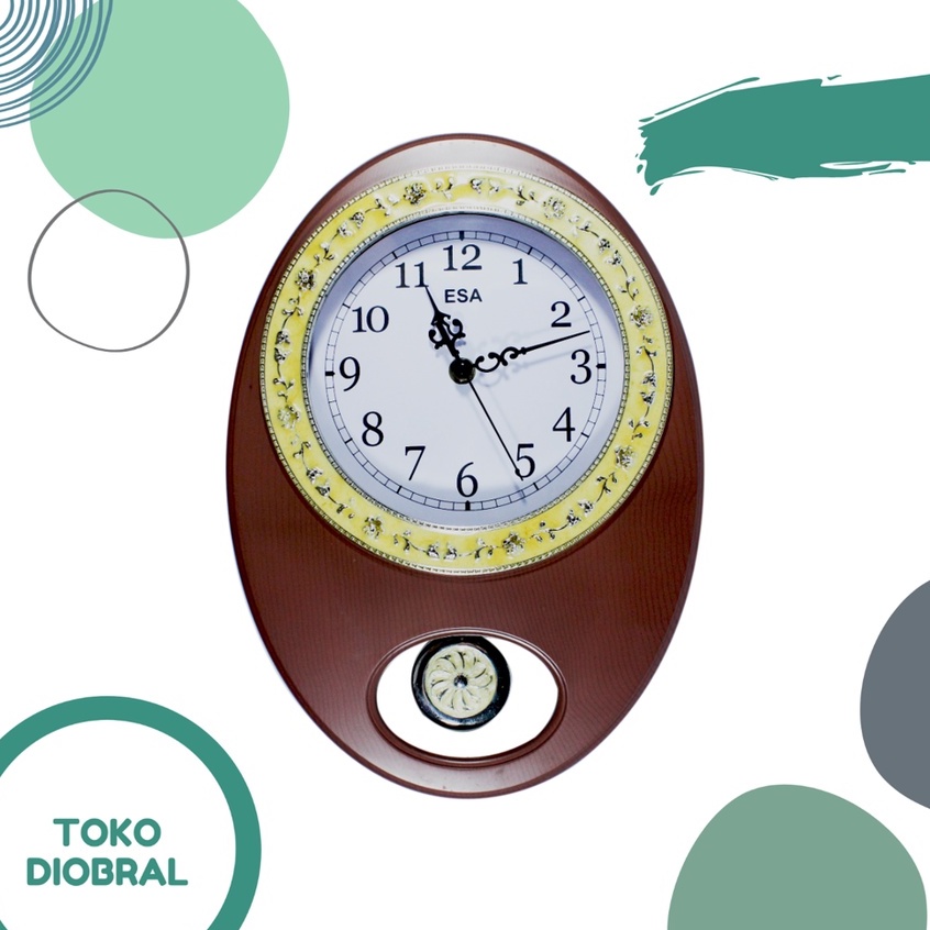 Jual Jam Dinding Bandul Melodi warna Coklat Kayu | Shopee Indonesia