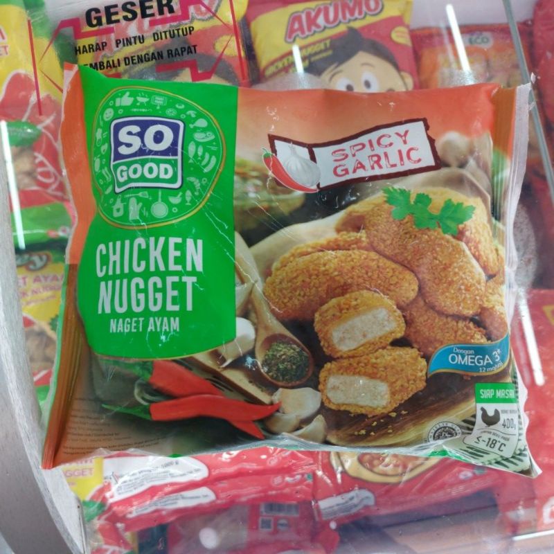 Jual SO GOOD CHICKEN NUGGET SPICY GARLIC 400GR | Shopee Indonesia