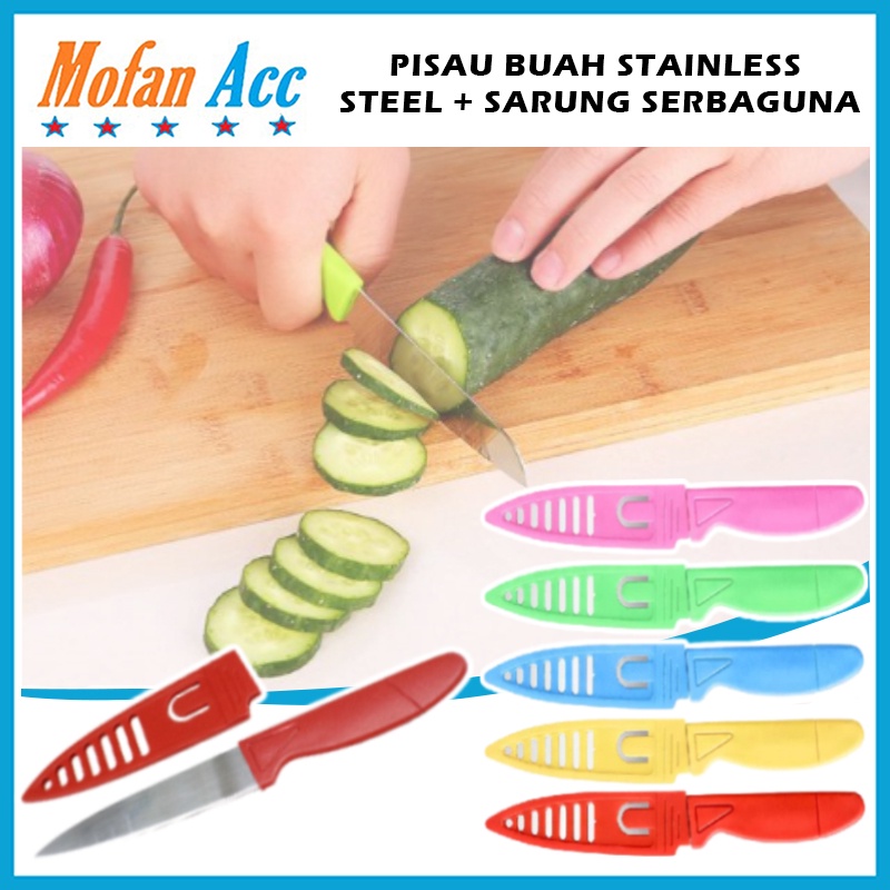 Jual Pisau Buah Stainless Sarung Multifungsi Alat Kupas Mini Potong ...