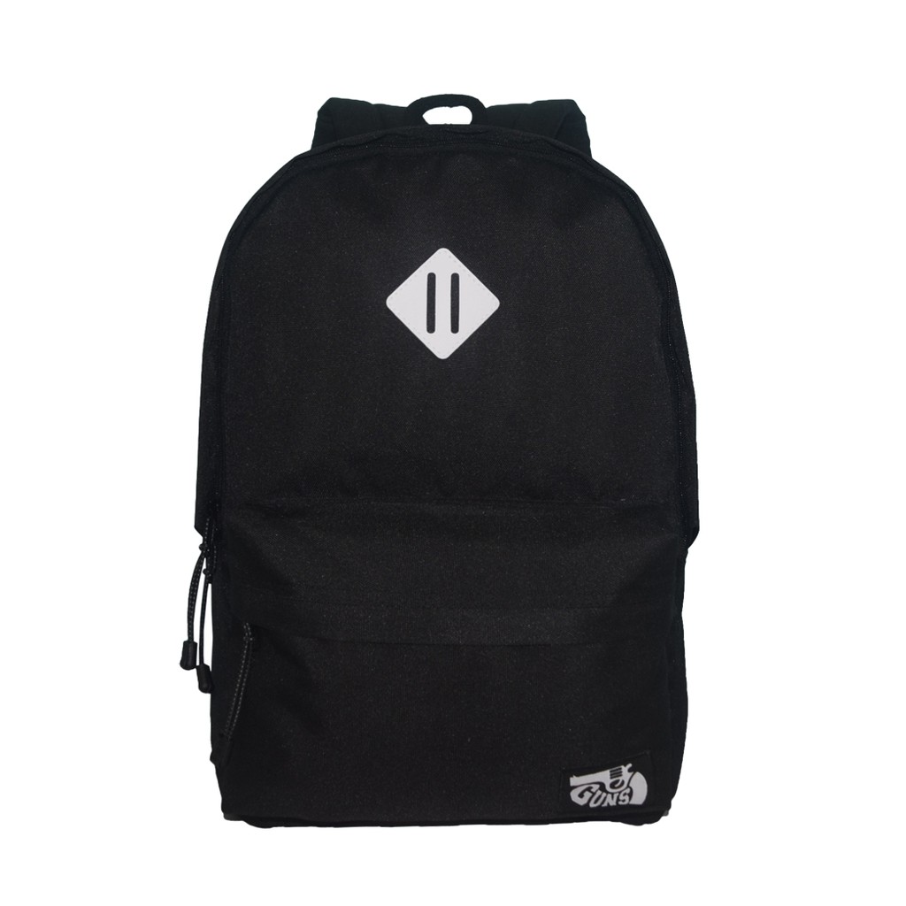 Jual TAS SEKOLAH RANSEL PUNGGUNG PRIA HITAM POLOS DISTRO ORIGINAL ...