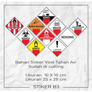 Jual STIKER B3 SAFETY SIGN RAMBU / LIMBAH BERACUN | Shopee Indonesia