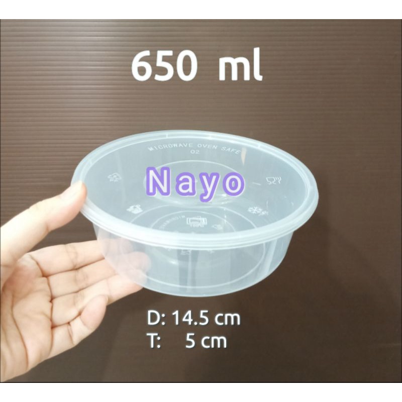 Jual Cup plastik 650ml (25pcs)/Cup salad/Mangkok plastik/Thinwall bulat ...