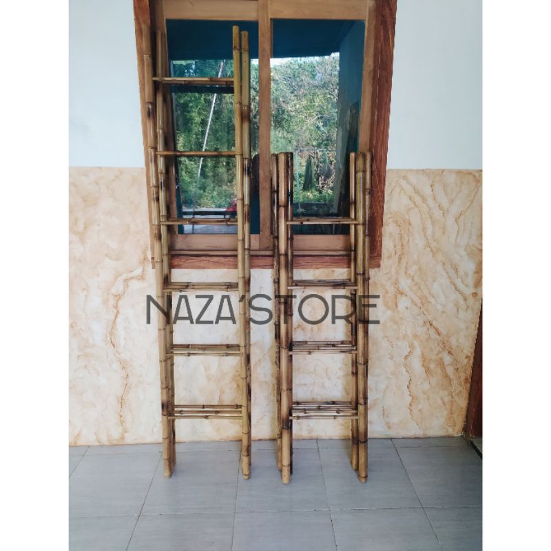 Jual TANGGA KAYU BAMBU CENDANI HIAS DEKORASI RUANGAN | Shopee Indonesia