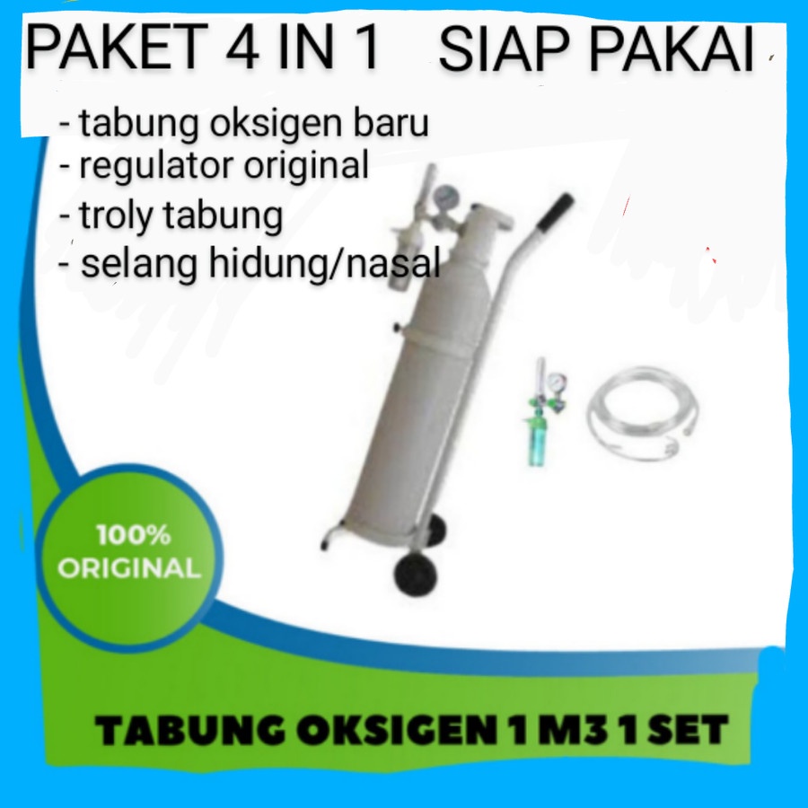 Jual TABUNG OKSIGEN 1M3 LENGKAP KOMPLIT | Shopee Indonesia