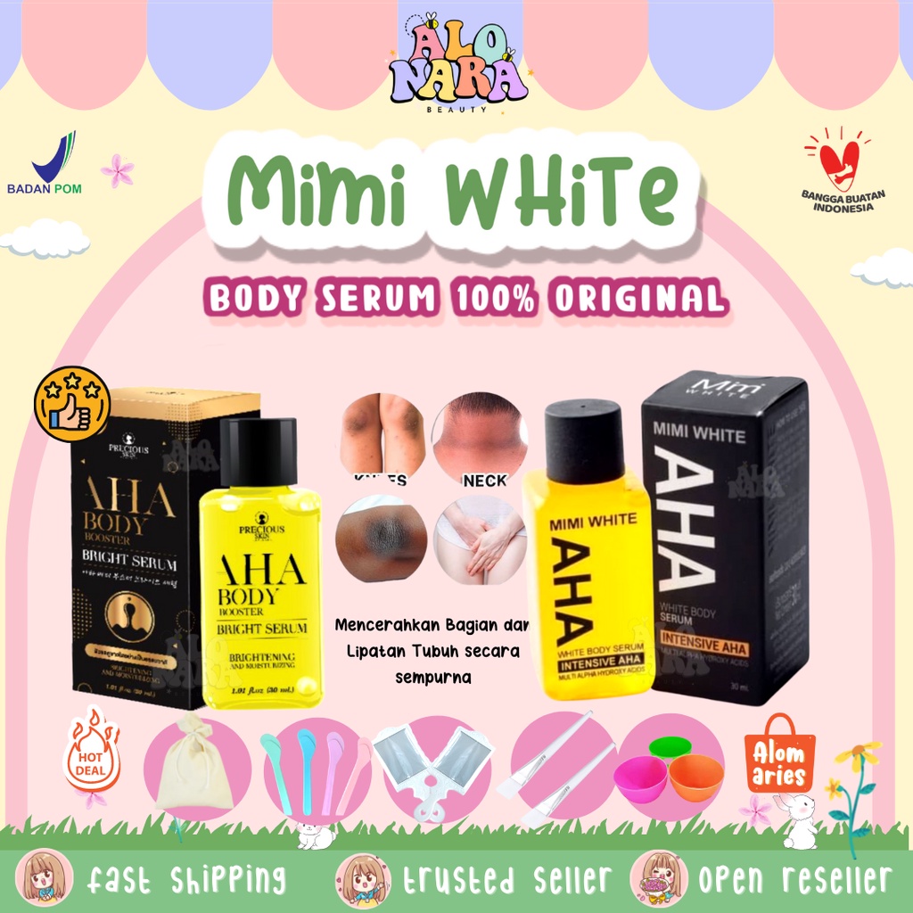 Jual [READY] MIMI WHITE AHA & PRECIOUS SKIN BODY SERUM - BPOM ORIGINAL ...