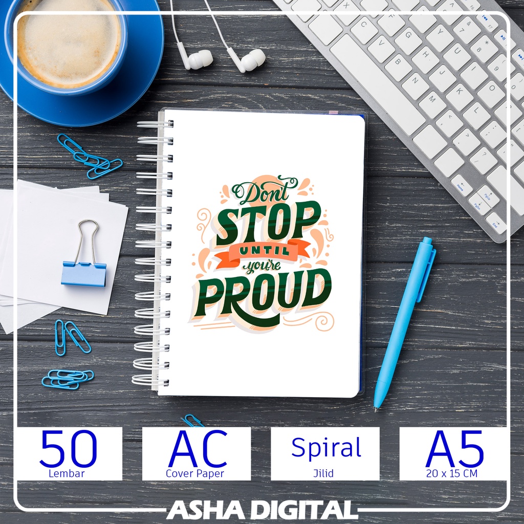 Jual Buku Tulis Custom A5 | Note Book Quotes Unik | Catatan Sekolah ...