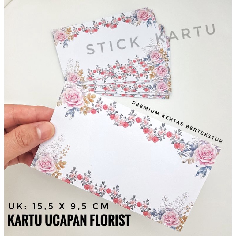Jual KARTU UCAPAN FLORIST PREMIUM / KARTU UCAPAN BOUQUET FLOWER ...