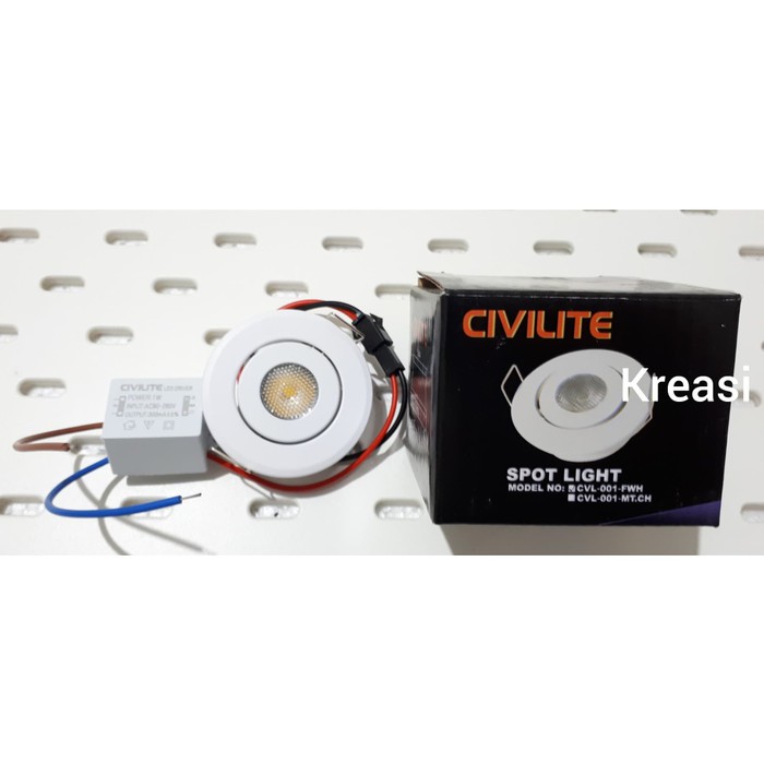 Jual LAMPU LED SPOTLIGHT CIVILITE CVL-001-FWH - PUTIH | Shopee Indonesia