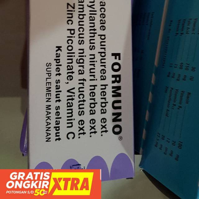 Jual FORMUNO Termurah Harga per strip. isi 10 kaplet/strip 100% ...