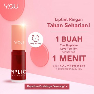 Jual LIPTINT Y.O.U LIP TINT YOU KOREA PELEMBAB BIBIR BPOM HALAL MURAH ...