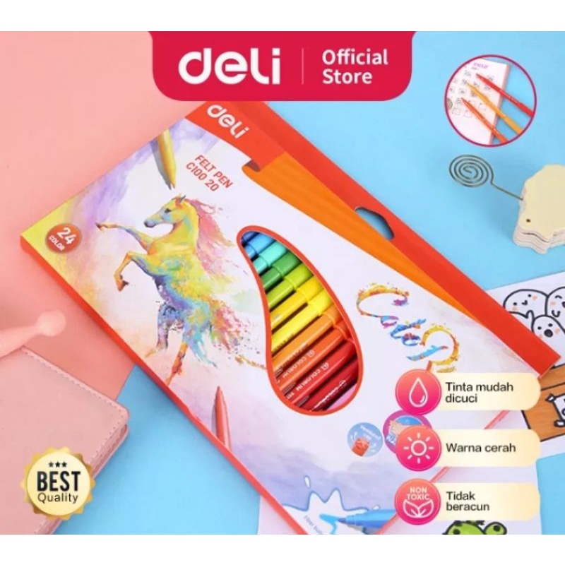 Jual DELI SPIDOL WARNA 12 / 18 / 24 WARNA | Shopee Indonesia