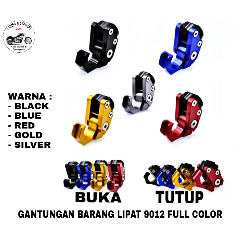 Jual Gantungan Barang motor model Lipat centolan barang 9012 FULL COLOR ...