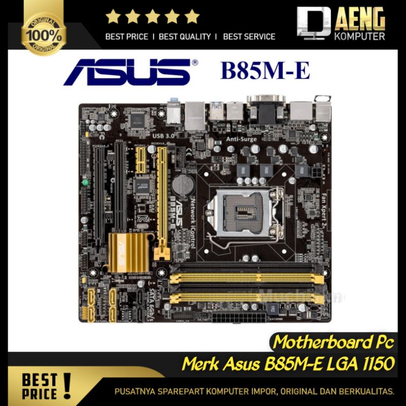 Jual Motherboard Mainboard Mobo Pc Merk Asus B85M-E Socket 1150 4 Slot ...