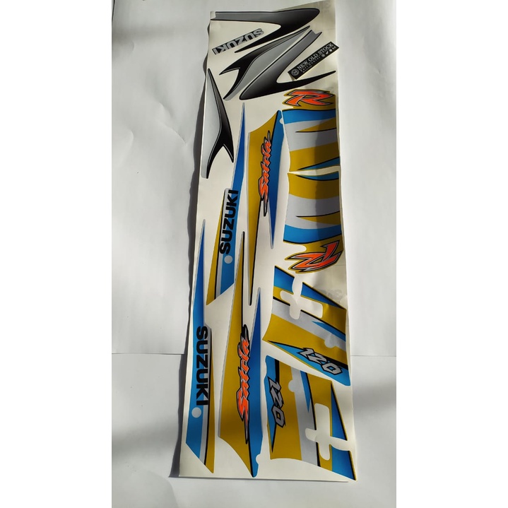 Jual striping sticker LIST LIS LES BODY BODI suzuki satria hiu kuning ...