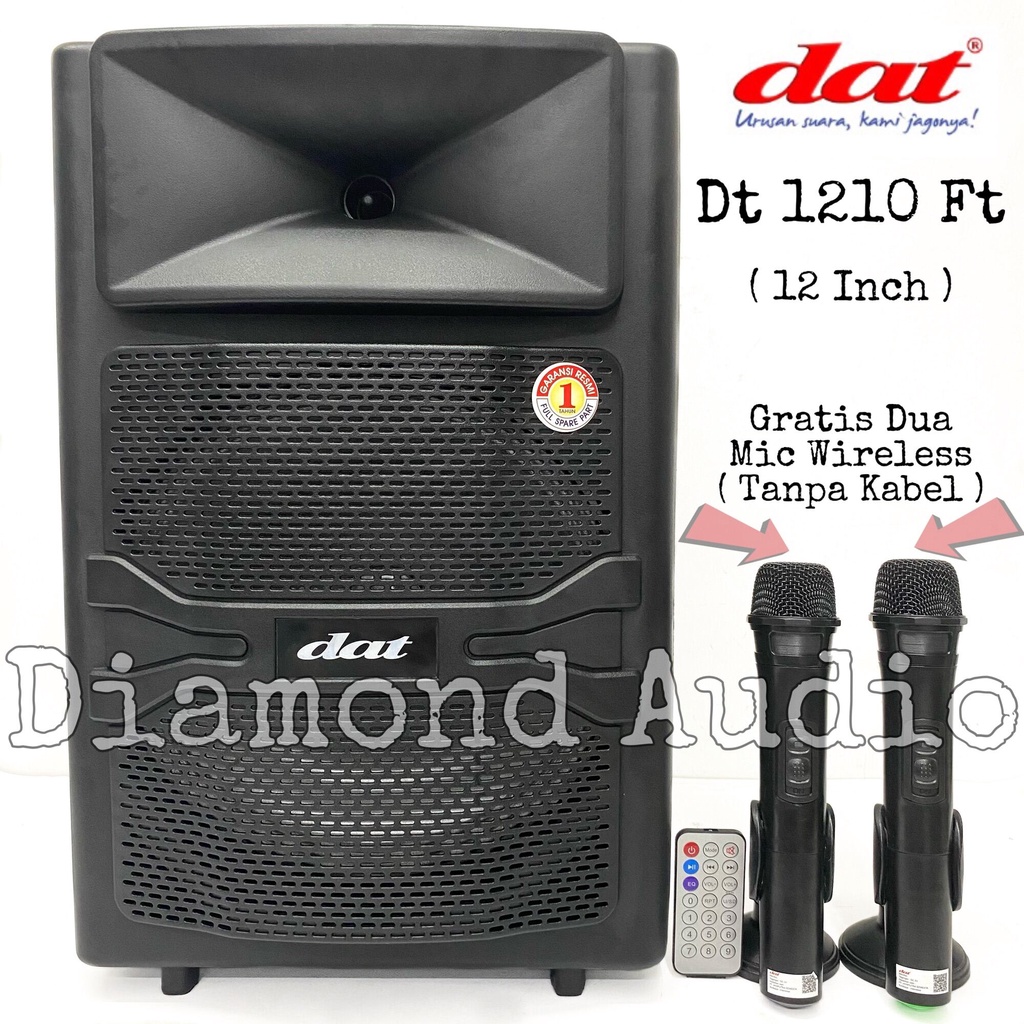 Jual Speaker Portable Dat Dt1210 Ft Usb Bluetooth Original Wireless 12 ...