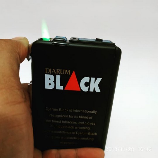 Jual Korek Api Bara Plus Tempat Rokok Model Jarum Black | Shopee Indonesia