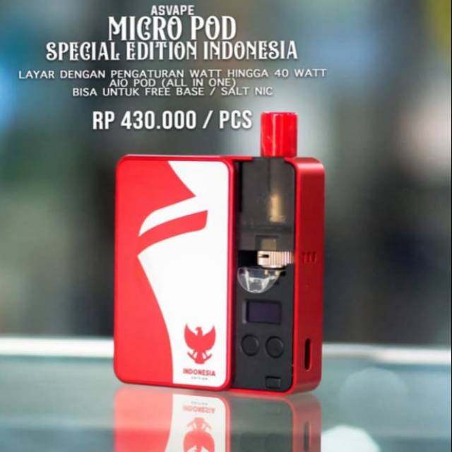Jual MICRO ASVAPE POD EDISI MERAH PUTIH Indonesia|Shopee Indonesia