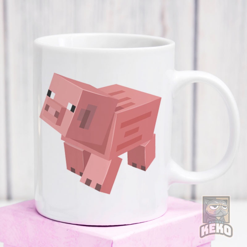 Jual minecraft pig Mug Gelas Keramik Unik | Shopee Indonesia