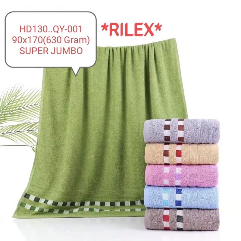 Jual Handuk Rilex Super Jumbo 170 x 90cm / Handuk Mandi Dewasa Jumbo ...