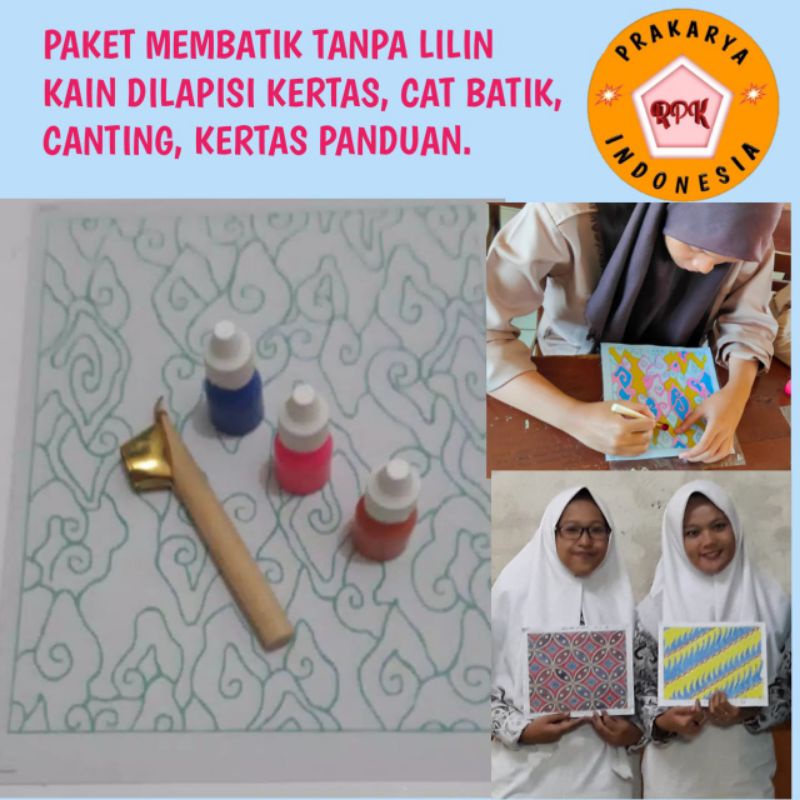 Jual Alat membatik (kain, canting 1, pewarna batik 3 botol) untuk SD ...