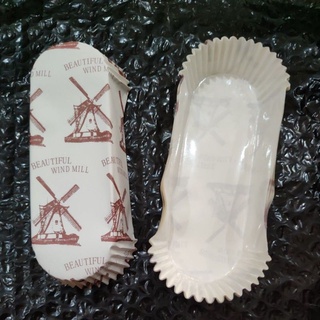 Jual Cup Case Roti Kertas Alas Roti oval Lonjong Kertas laminasi bread ...