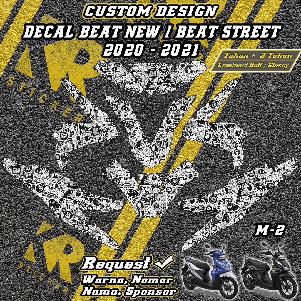 Jual Stiker Decal fullbody Beat New / Beat Street New DOODLE custom ...
