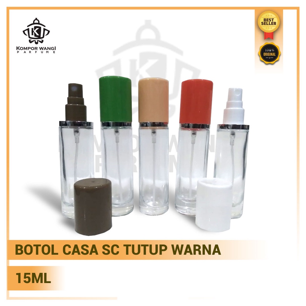 Jual BOTOL CASA SC TUTUP WARNA 15 ML BOTOL KOSONG BENING SPRAY DRAT ...
