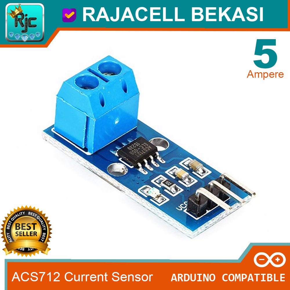 Jual ACS712 Current Sensor 5A Current Sensor Arus for Arduino Indonesia ...