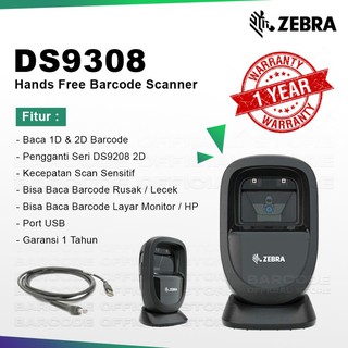 Jual SCANNER ZEBRA DS9308 / DS-9308 Scan Barcode 2D QR Code PDF417 ...