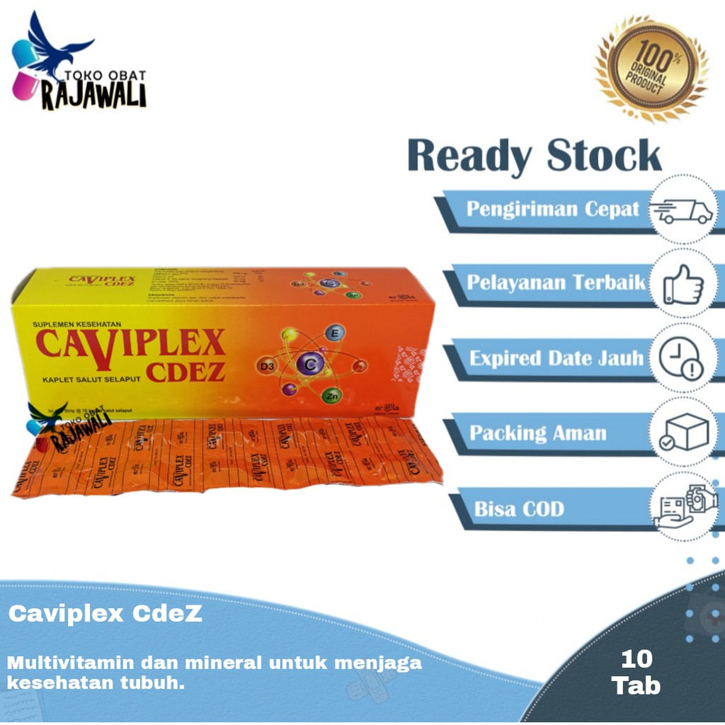 Jual Caviplex cdez multivitamin kesehatan tubuh perstrip 10 tab ...