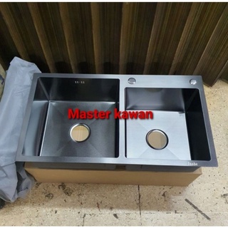 Jual Kitchen Sink INOBE 8245 HITAM /Bak Cuci Piring 2 lubang Minimalis ...