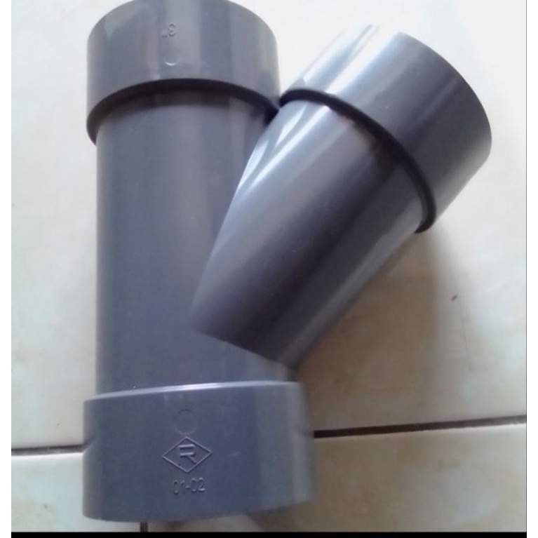 Jual Way D 3" inch in 45 derajat Pvc Rucika / Y 3 in 45 degree Rucika / T Y / D Y Branch / Tee ...