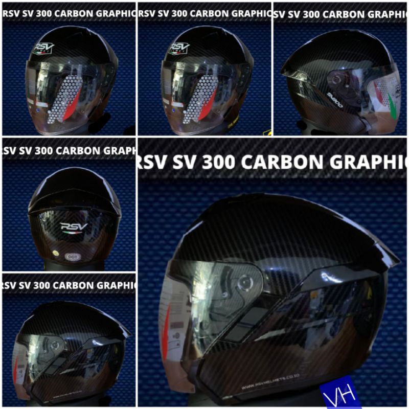 Jual RSV SV300 CARBON LIMITID EDITION ORIGINAL | DOUBLE VISOR TERMURAH ...