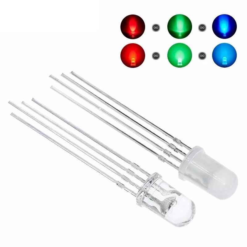 Jual LED RGB 5MM RED GREEN BLUE 4 PIN 4PIN COMMON ANODE CA CATHODE CC TRICOLOR MULTICOLOR ANODA ...