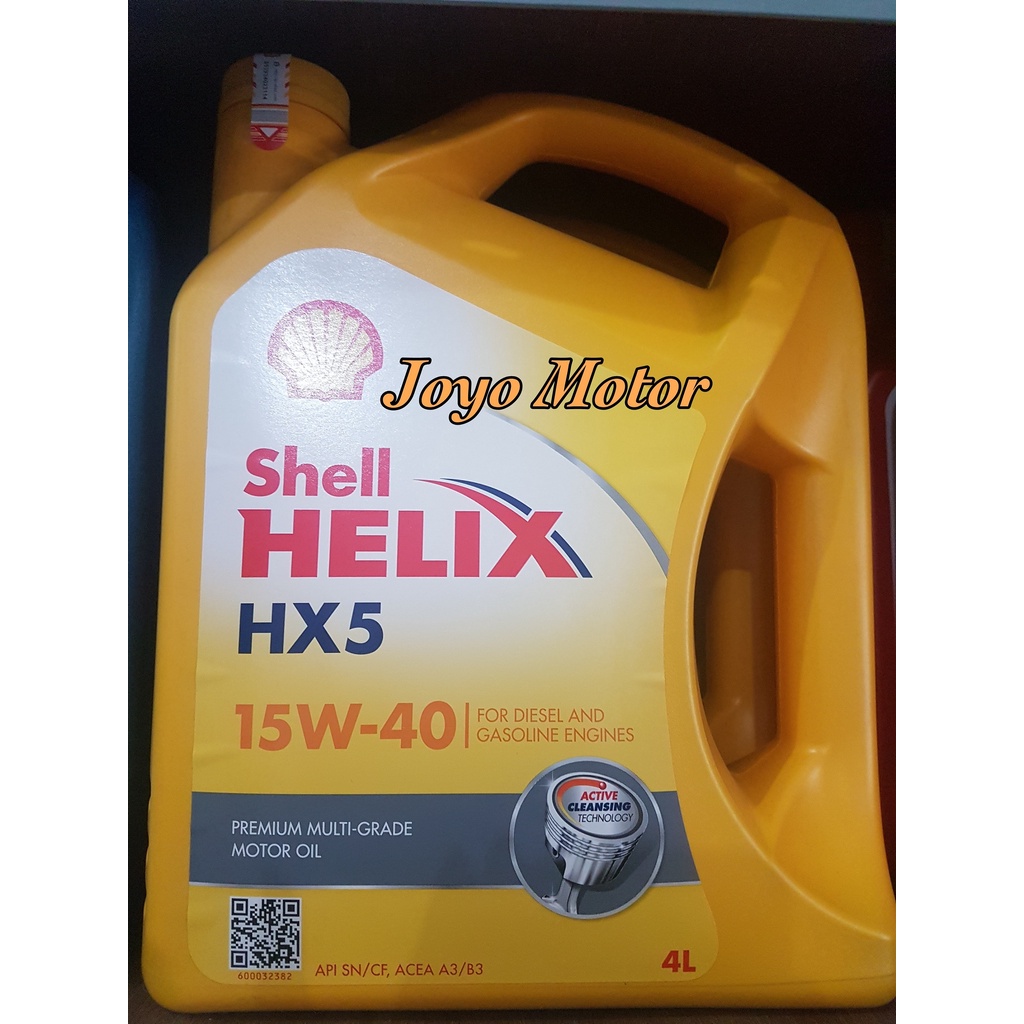 Jual Oli Mesin Shell Helix HX5 SAE 15w-40 - 4Liter | Shopee Indonesia