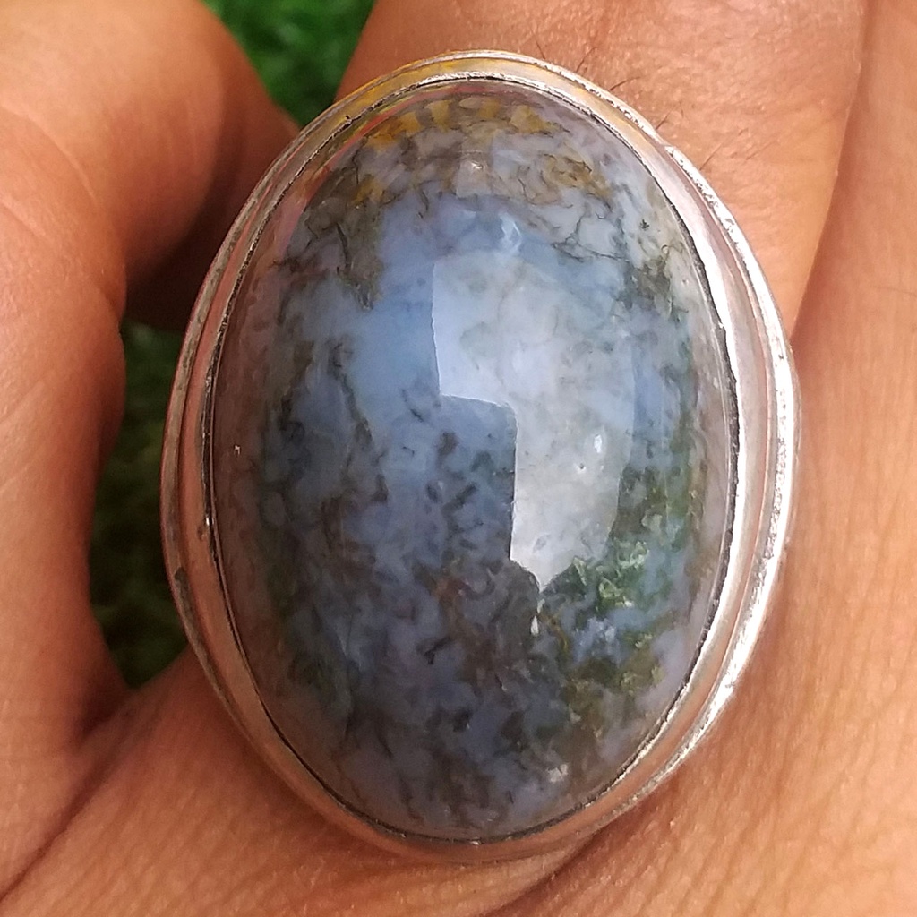 Jual Batu Akik Alam Motif Rumput Laut Abu Gradasi Unik Karakterya Dim ...