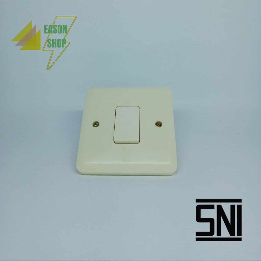 Jual IB SAKLAR ENGKEL CREAM NEW GEE SINGLE SWITCH INBOW TANAM/IB Saklar Engkel New Gee Tofuda ...