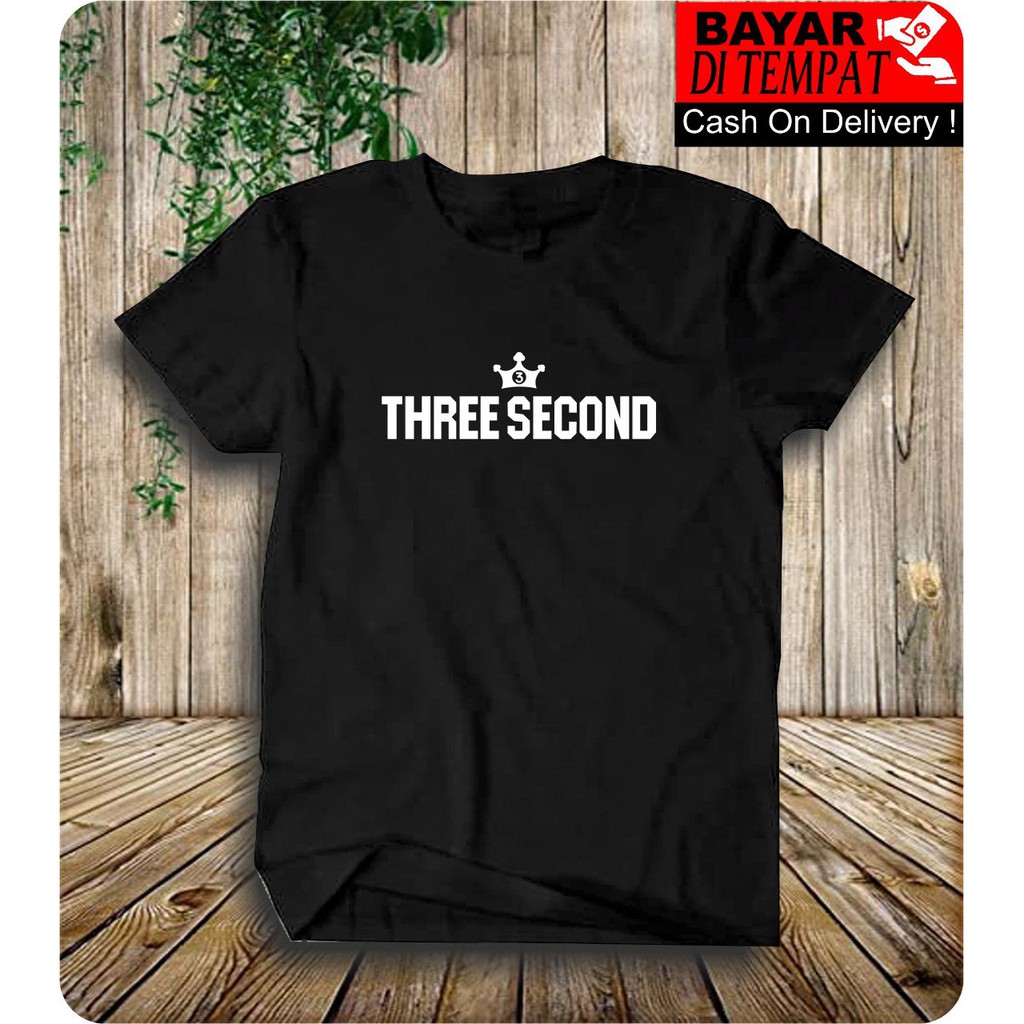 Jual BAJU KAOS THREE SECOND / BAJU KAOS 3 SECOND / KAOS COWOK | Shopee ...