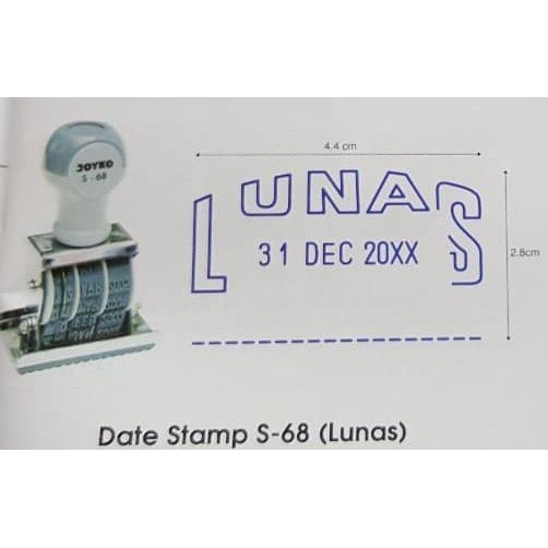 Jual Stempel Lunas Tanggal Bulan Tahun Joyko Date Stamp S-68 Indonesia ...
