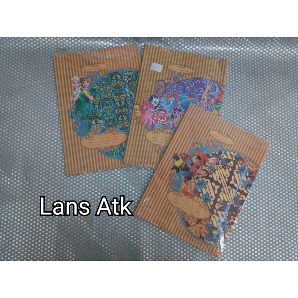 Jual Sampul Buku Batik / Sampul Buku Coklat Motif Batik Per Pak ...